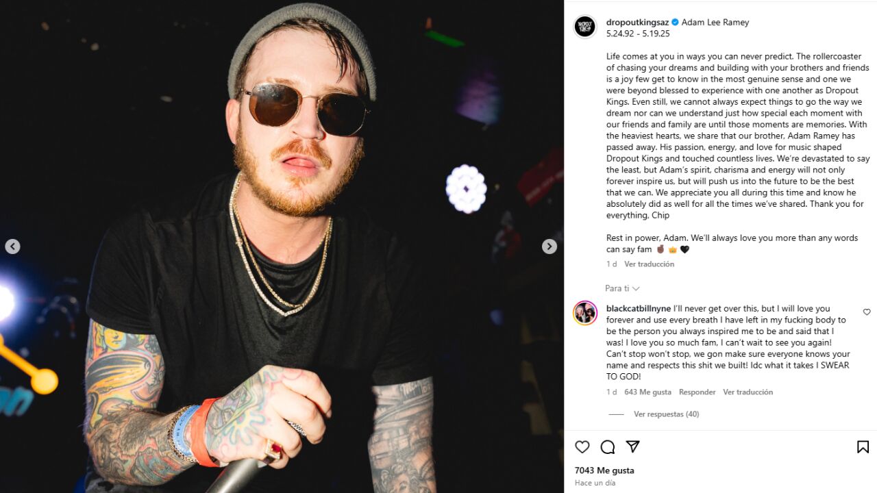 Muere a los 31 años Adam Ramey, vocalista de la banda de metal Dropout ...