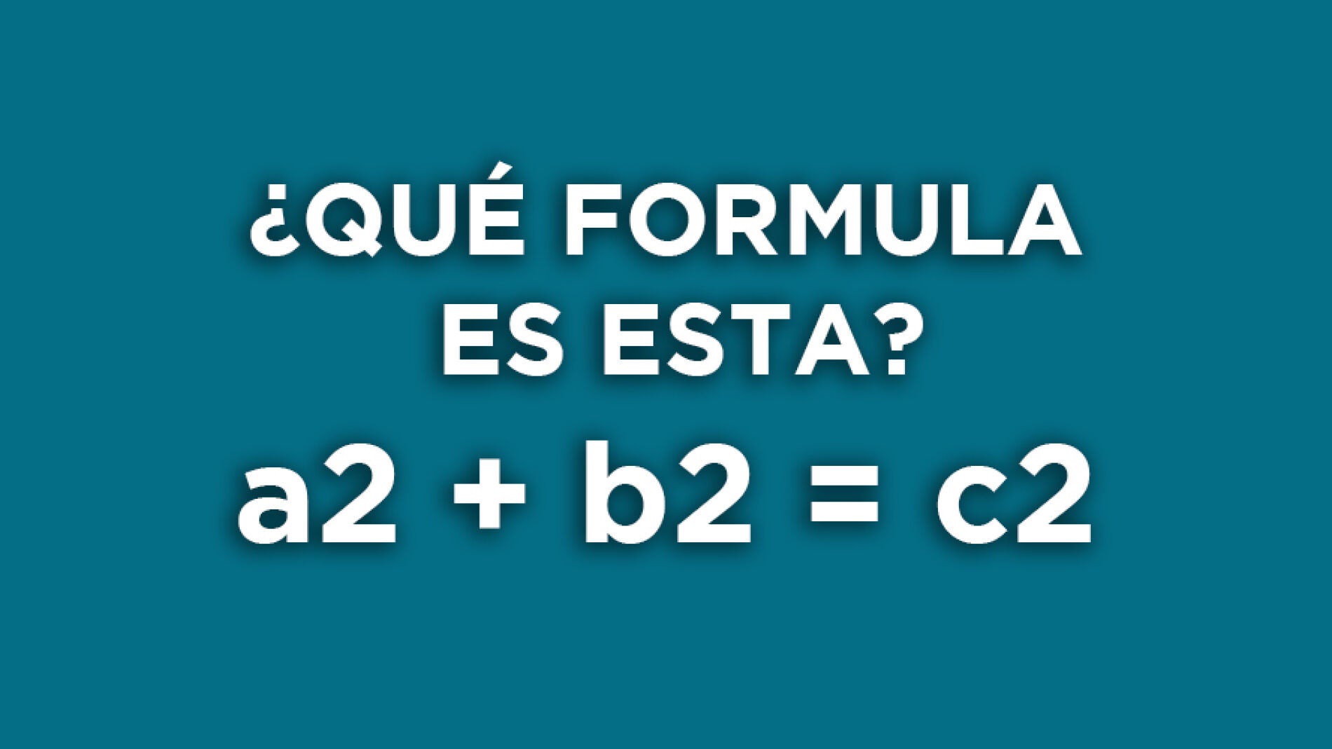 ¿Puedes recordar las fórmulas que te enseñaron en el colegio?